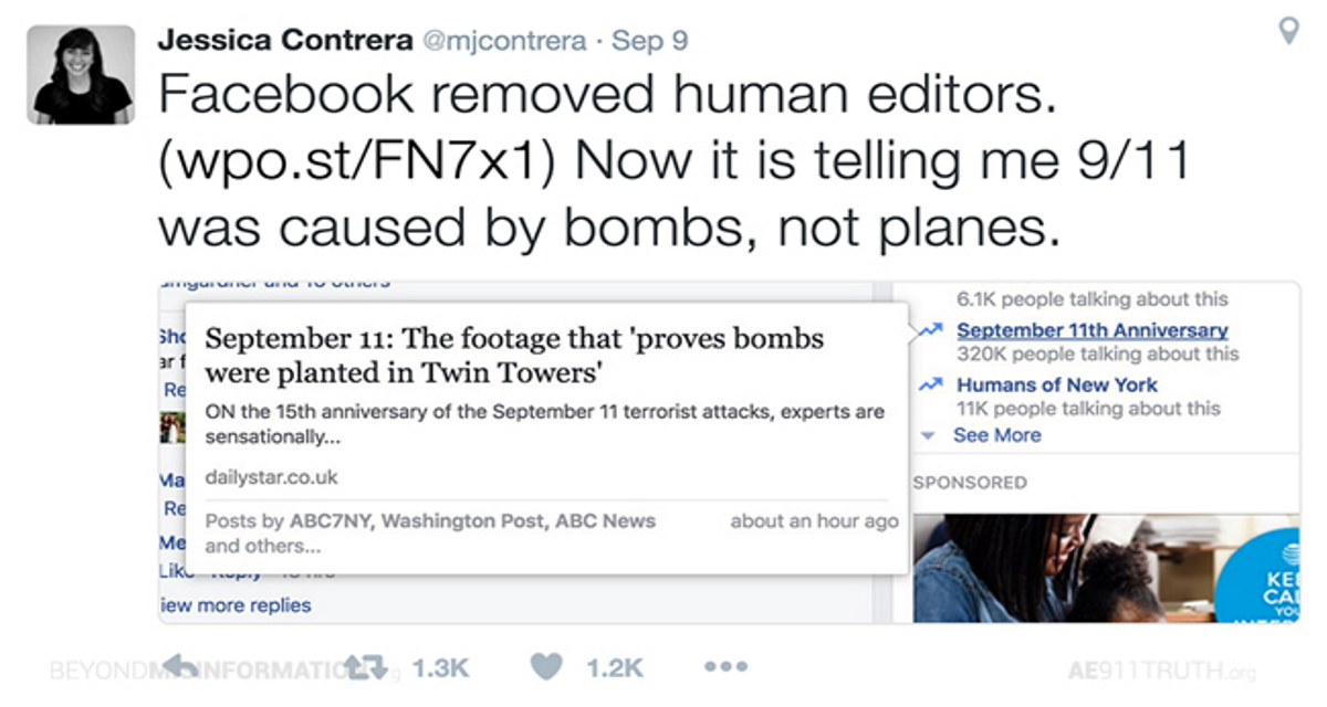 Mainstream Journalists Mad at Facebook Over 9/11 Truth | We Are Change