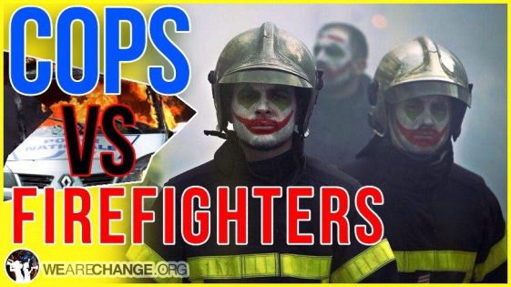 Police vs. Firefighters in Paris Battle Royale! New Peace Plan??