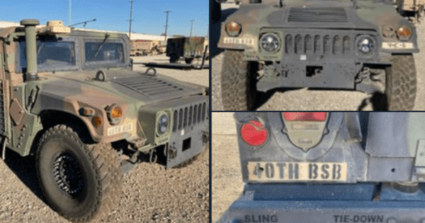 Armored Humvee Stolen From Military Base Ahead of Planned Armed ...